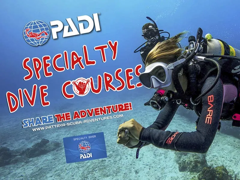 PADI Dive Courses | Pattaya Scuba Adventures Thailand