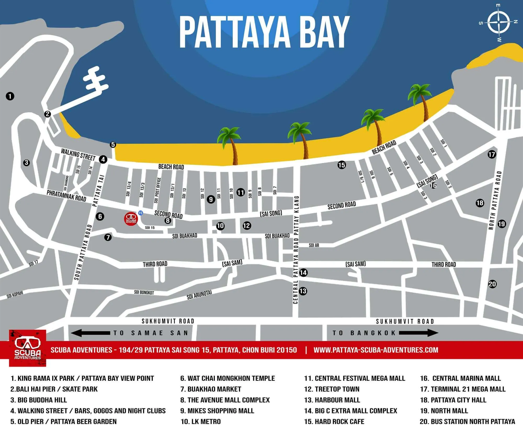 Walking Street Pattaya Thailand Map Mynn's Top 10 Things To Know About